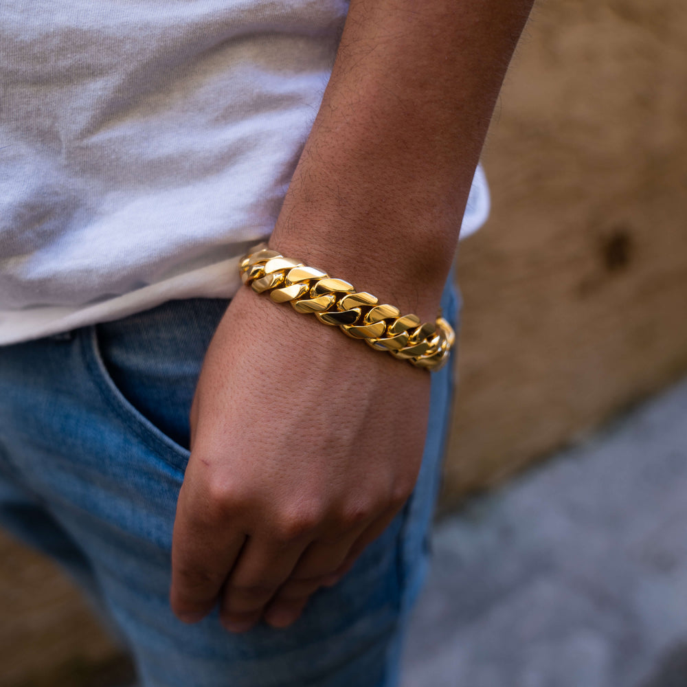 18 MM CUBAN LINK BRACELET 14K