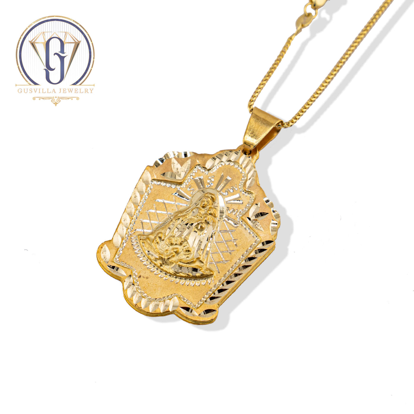Caridad del Cobre Frame Pendant 10K